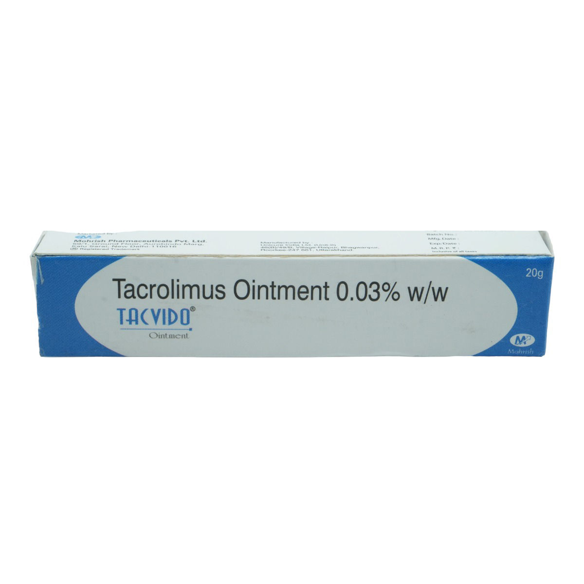 Tacvido Ointment 20 gm Price, Uses, Side Effects, Composition - Apollo ...