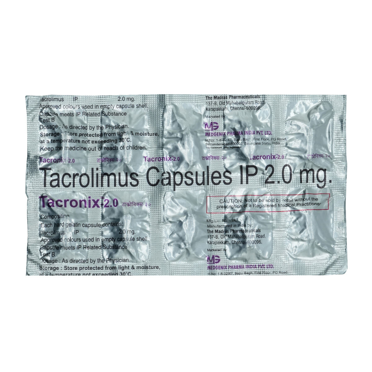 Tacronix-2Mg Capsule | Uses, Side Effects, Price | Apollo Pharmacy