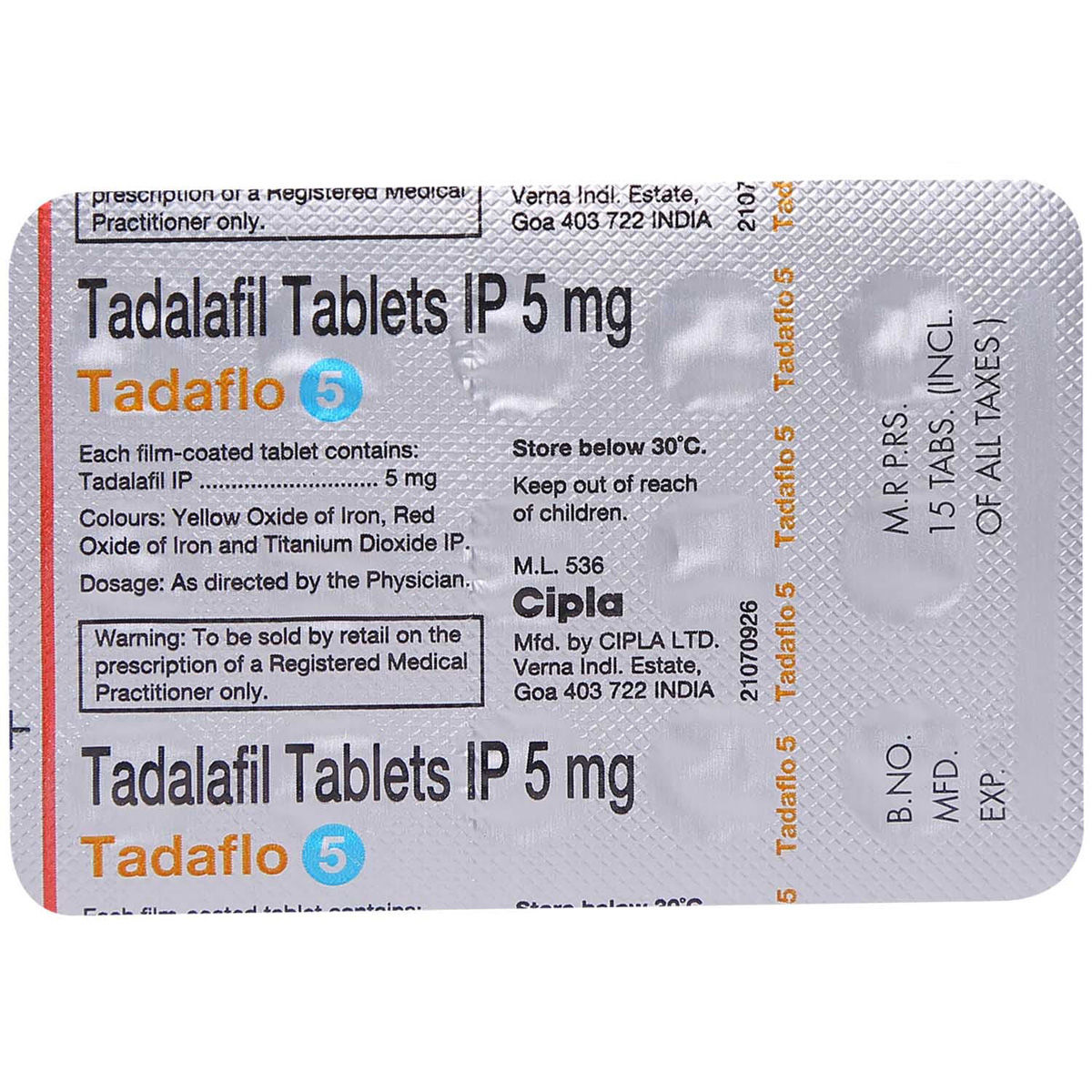 Tadaflo 5 Tablet 15's Price, Uses, Side Effects, Composition - Apollo ...