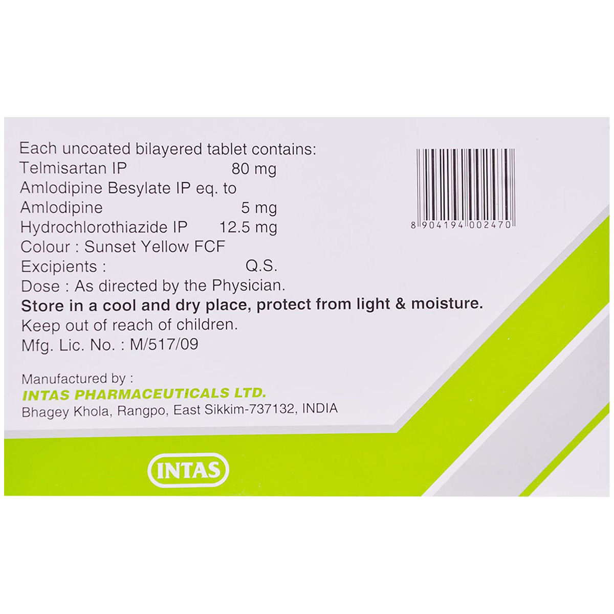 TAH 80 Tablet 15's Price, Uses, Side Effects, Composition - Apollo Pharmacy