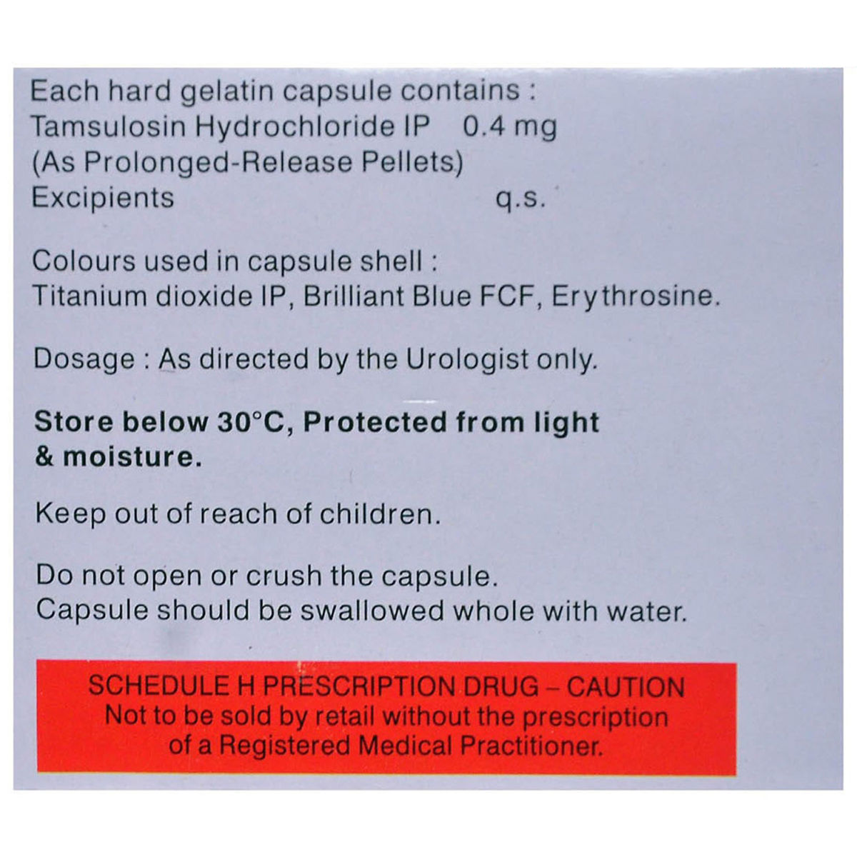 Tamlocept 0.4 Capsule 15's Price, Uses, Side Effects, Composition ...