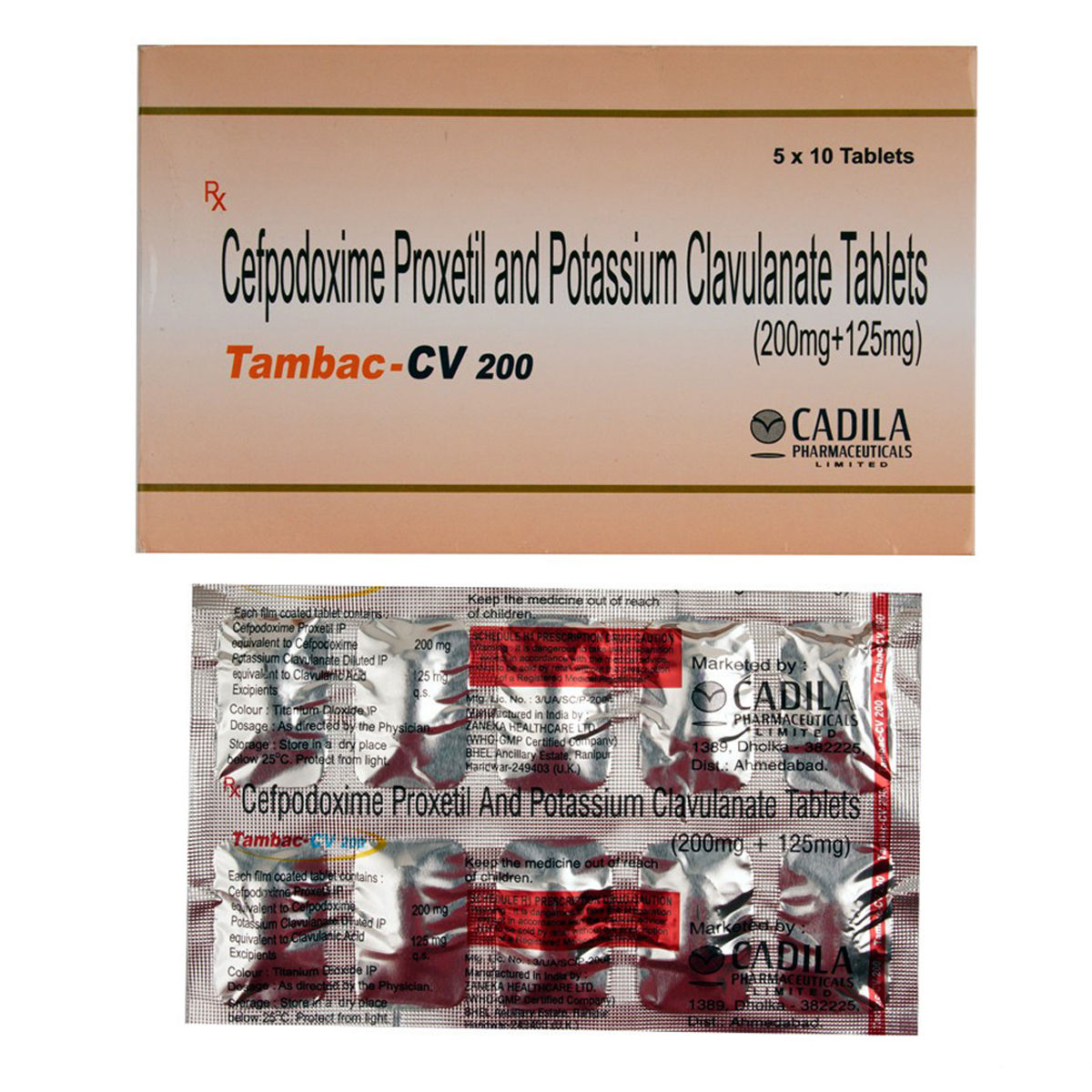 Tambac-CV 200 Tablet | Uses, Side Effects, Price | Apollo Pharmacy
