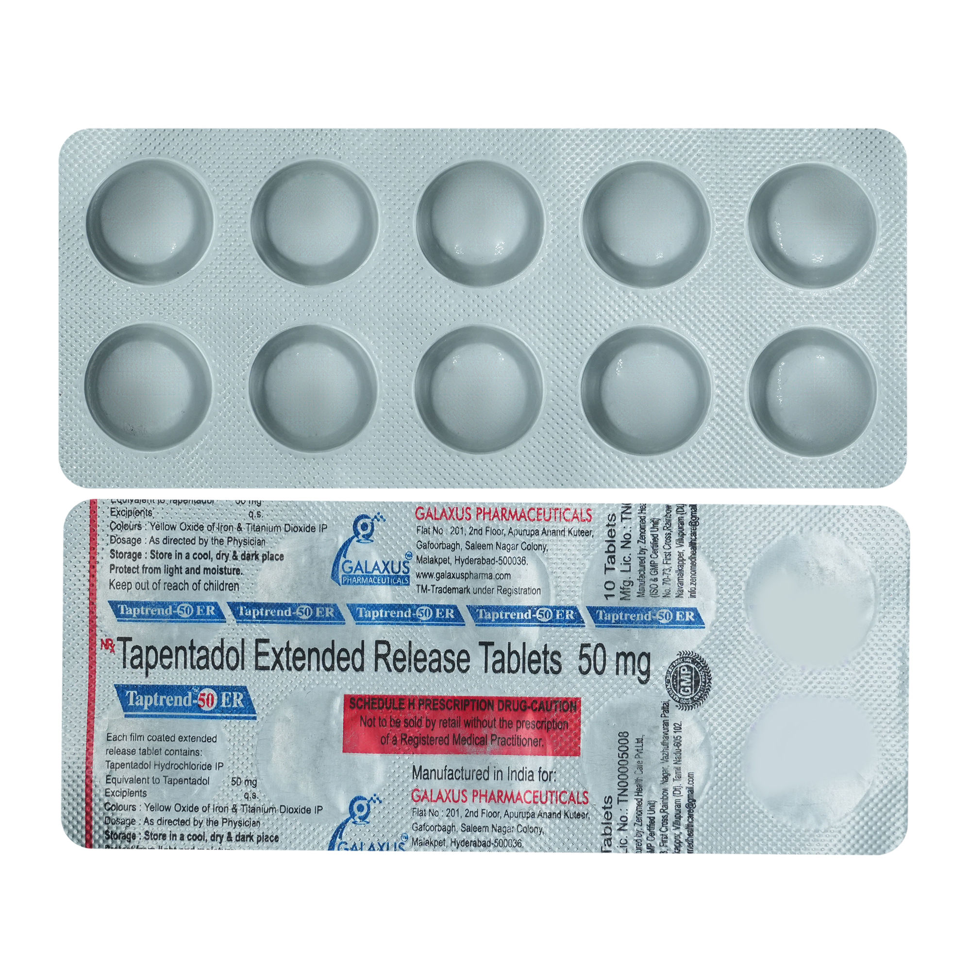 Taptrend-50 ER Tablet | Uses, Side Effects, Price | Apollo Pharmacy