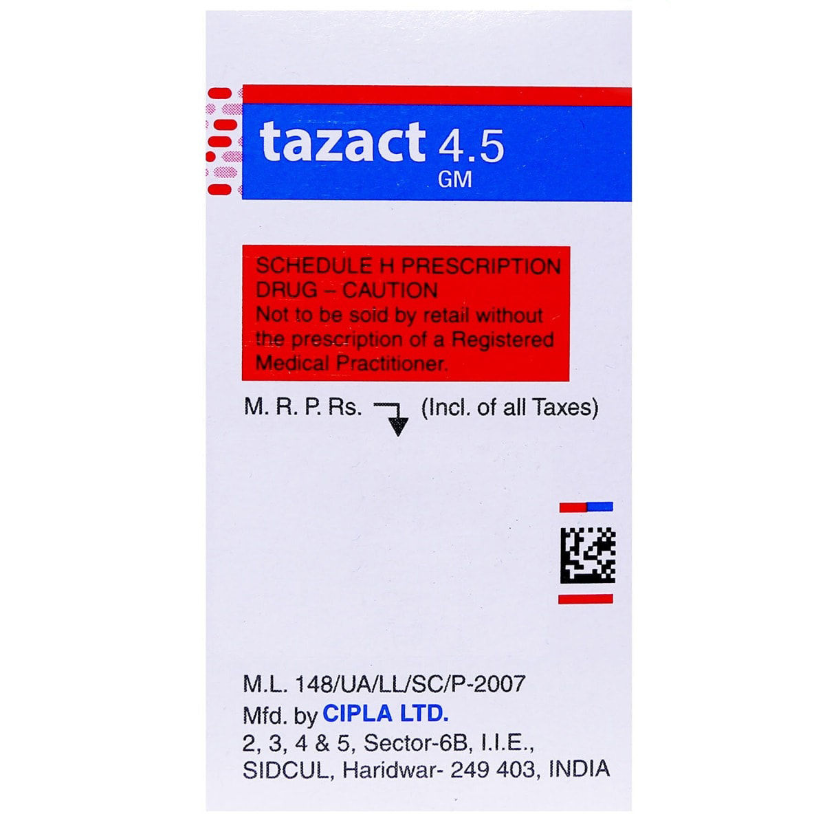 Tazact 4.5gm Injection 1's Price, Uses, Side Effects, Composition ...