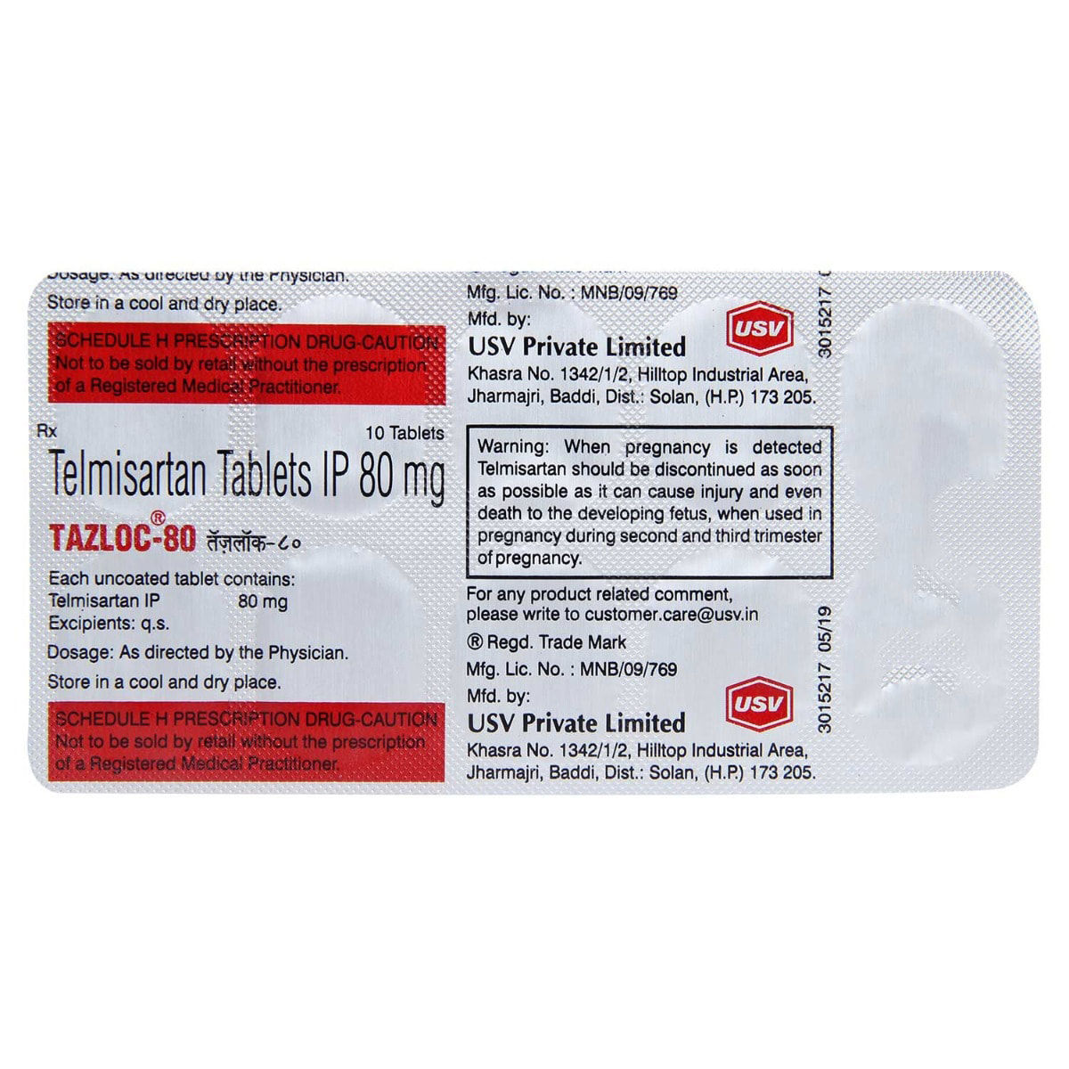 Tazloc-80 Tablet 10's Price, Uses, Side Effects, Composition - Apollo ...
