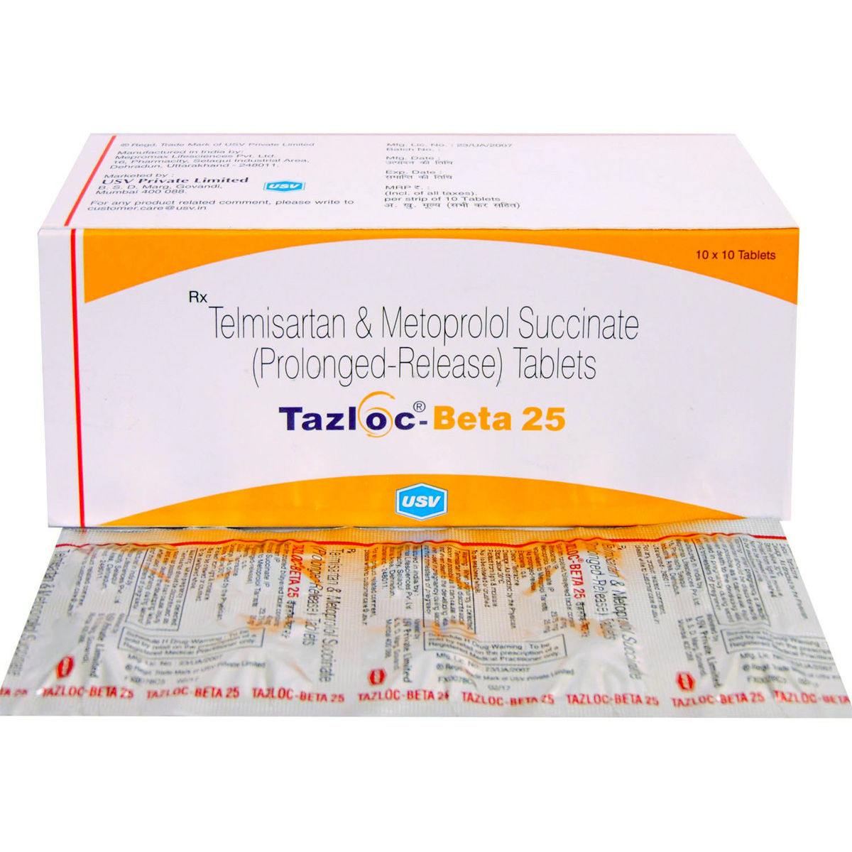 Tazloc Beta 25 Tablet | Uses, Side Effects, Price | Apollo Pharmacy