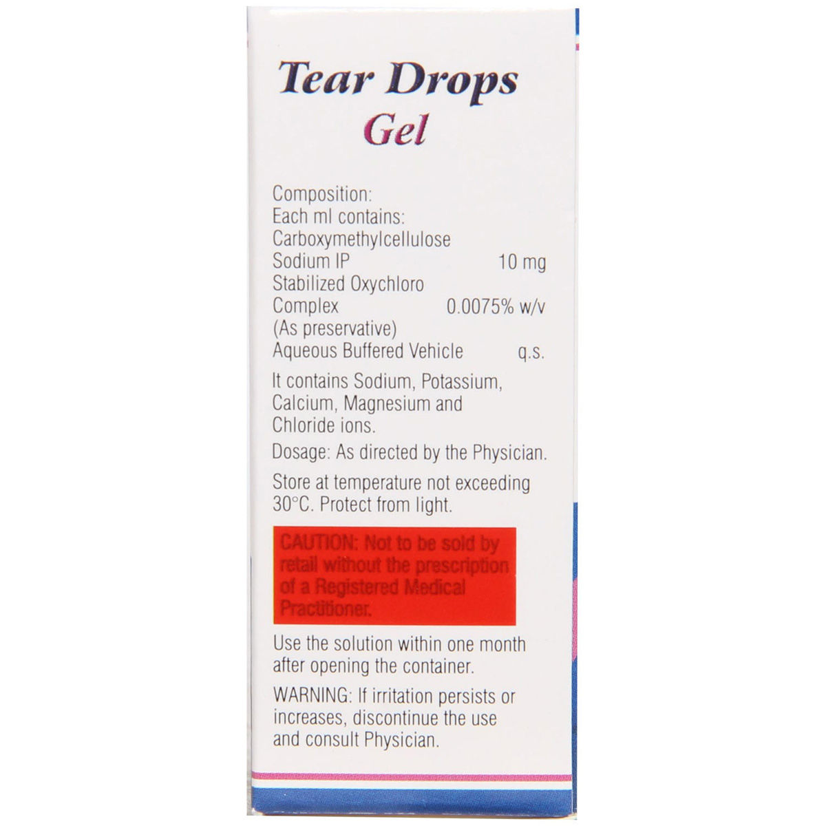 Tear Drops Gel Eye Drop 10 ml Price, Uses, Side Effects, Composition ...