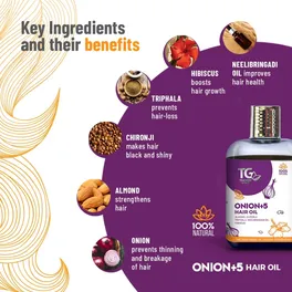 Buy Teacher's Grace 100% Natural Onion+5 Hair Oil, 250 ml | 19 Minutes ...