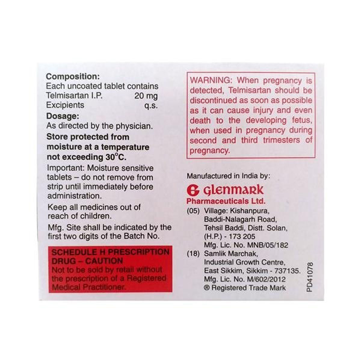 Telma 20 Tablet | Uses, Side Effects, Price | Apollo Pharmacy