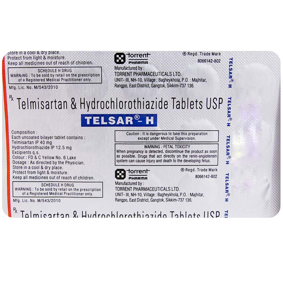 Telsar H 40 Tablet 15's Price, Uses, Side Effects, Composition - Apollo ...