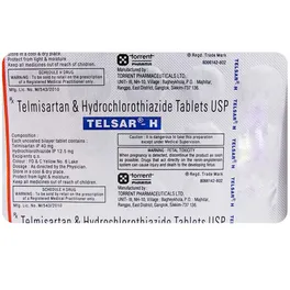 Telsar H 40 Tablet | Uses, Side Effects, Price | Apollo Pharmacy