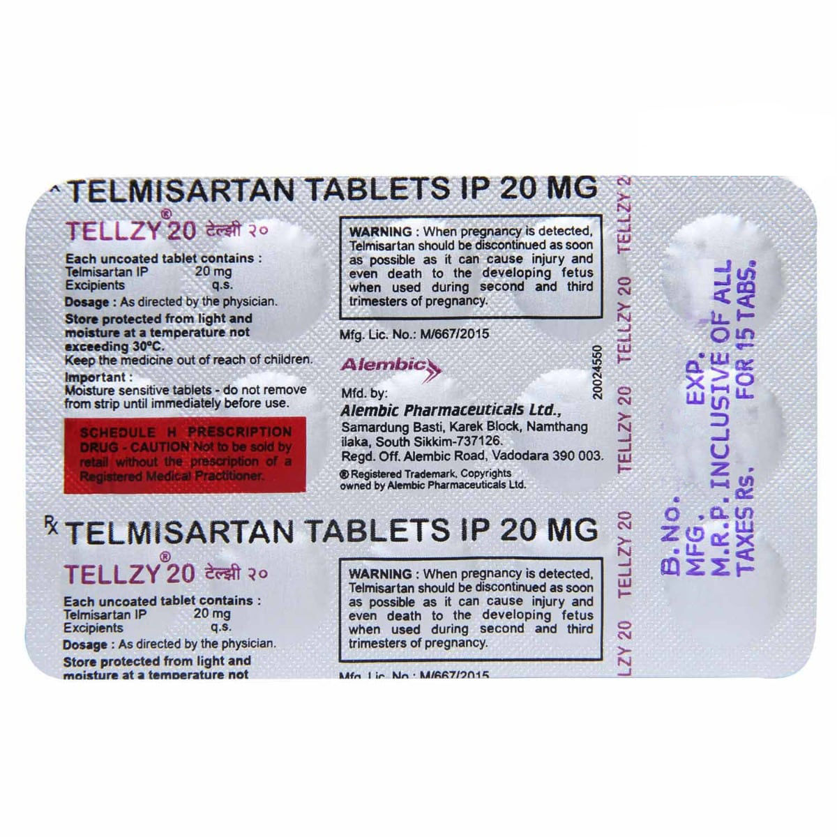 Tellzy 20 Tablet 15's Price, Uses, Side Effects, Composition - Apollo ...