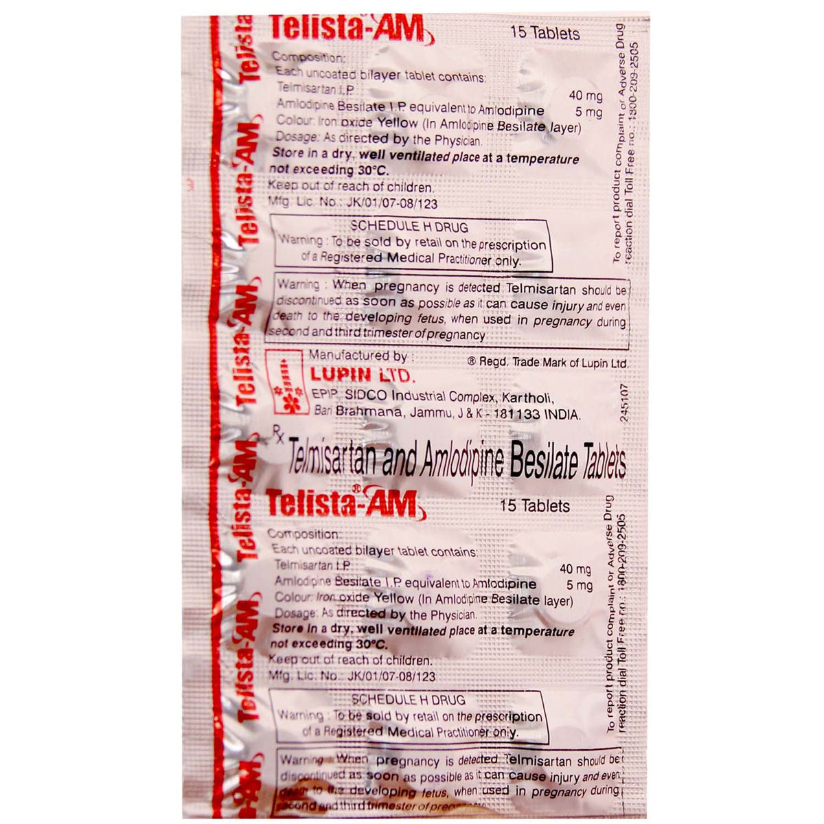 Telista-AM Tablet 15's Price, Uses, Side Effects, Composition - Apollo ...