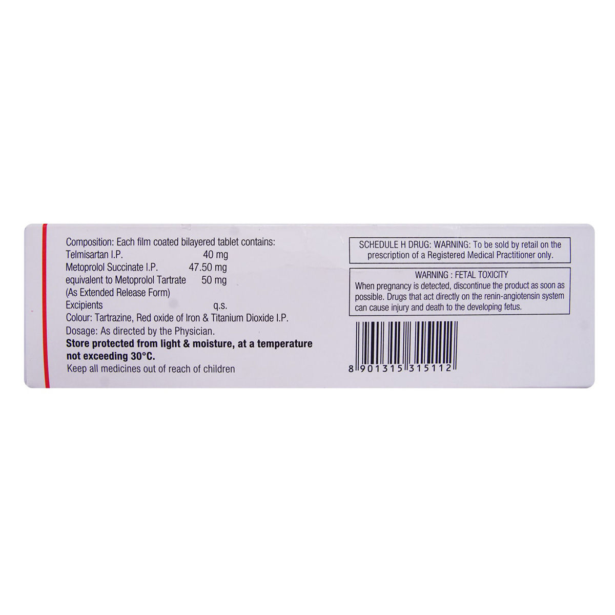 Telsar Beta 50 Tablet 10's Price, Uses, Side Effects, Composition ...