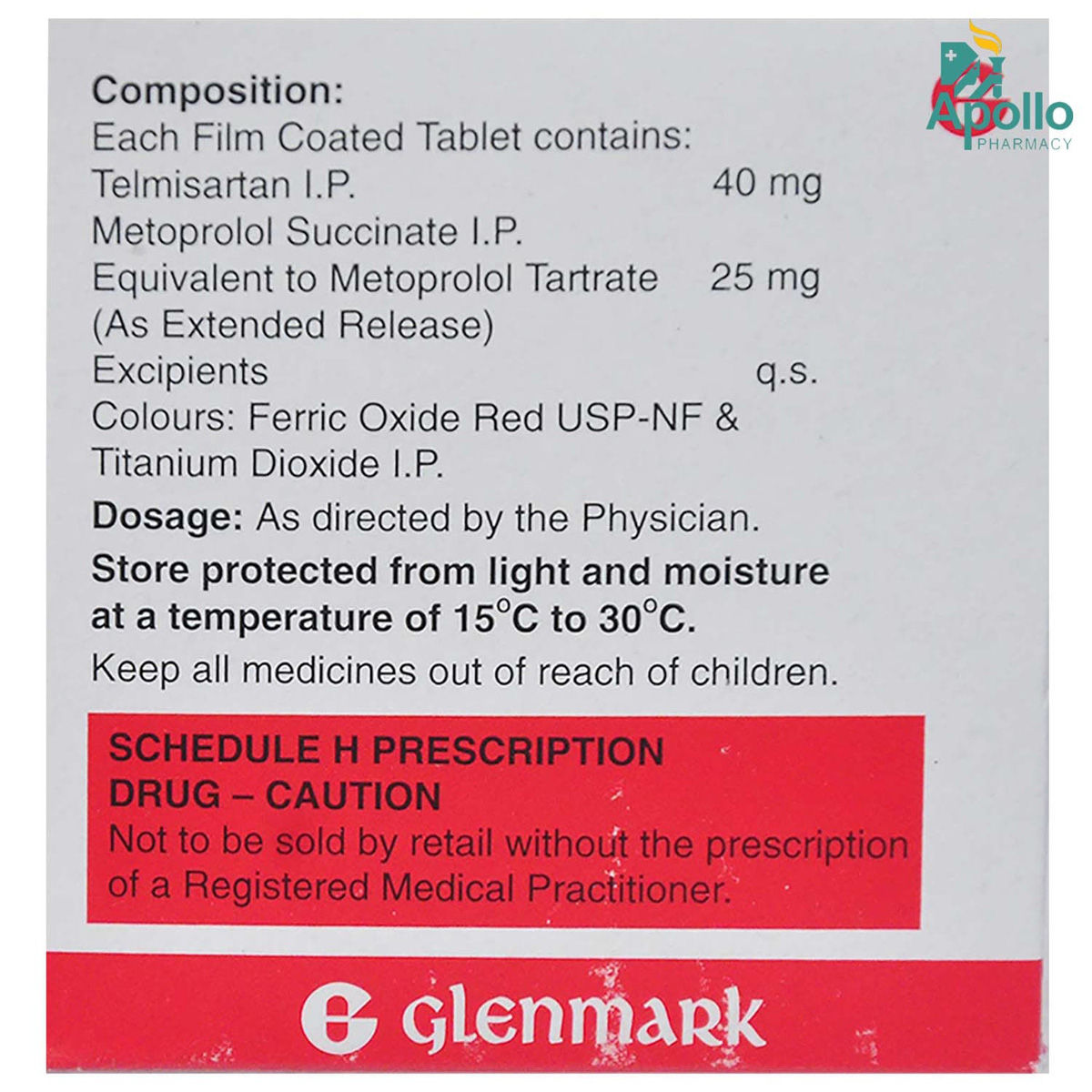 Telmaxx 25 Tablet 10's Price, Uses, Side Effects, Composition - Apollo ...