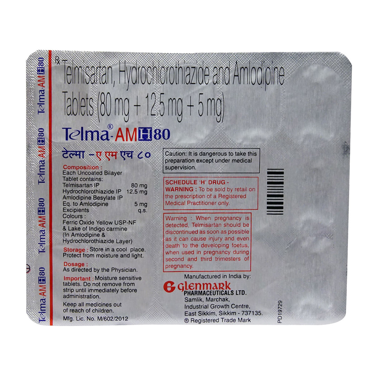 Telma-AM H 80 Tablet | Uses, Side Effects, Price | Apollo Pharmacy