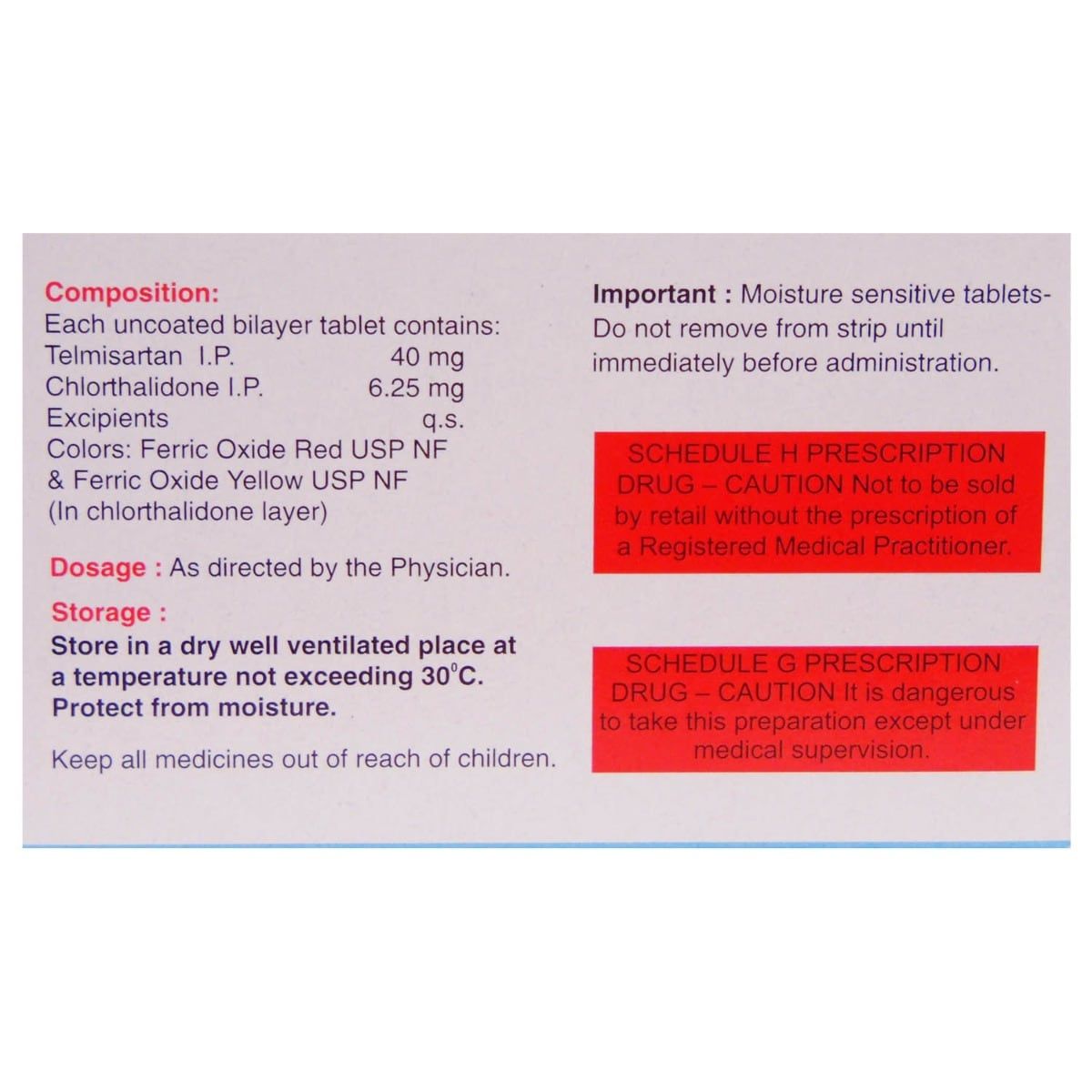 Telma CT 40 Tablet | Uses, Side Effects, Price | Apollo Pharmacy