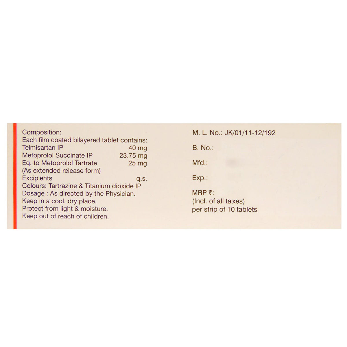 Telvas Beta 25 Tablet | Uses, Side Effects, Price | Apollo Pharmacy