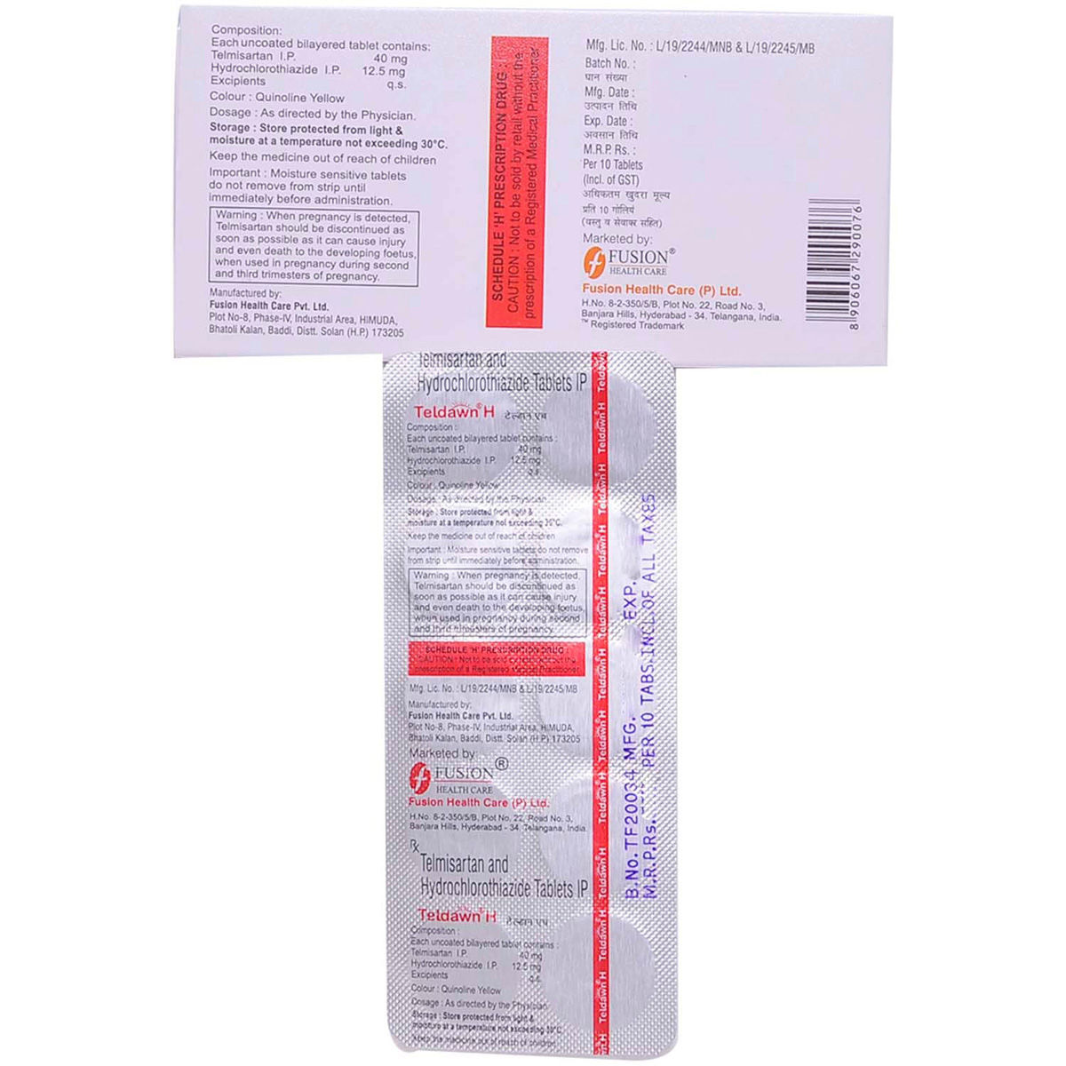Teldawn H Tablet | Uses, Side Effects, Price | Apollo Pharmacy