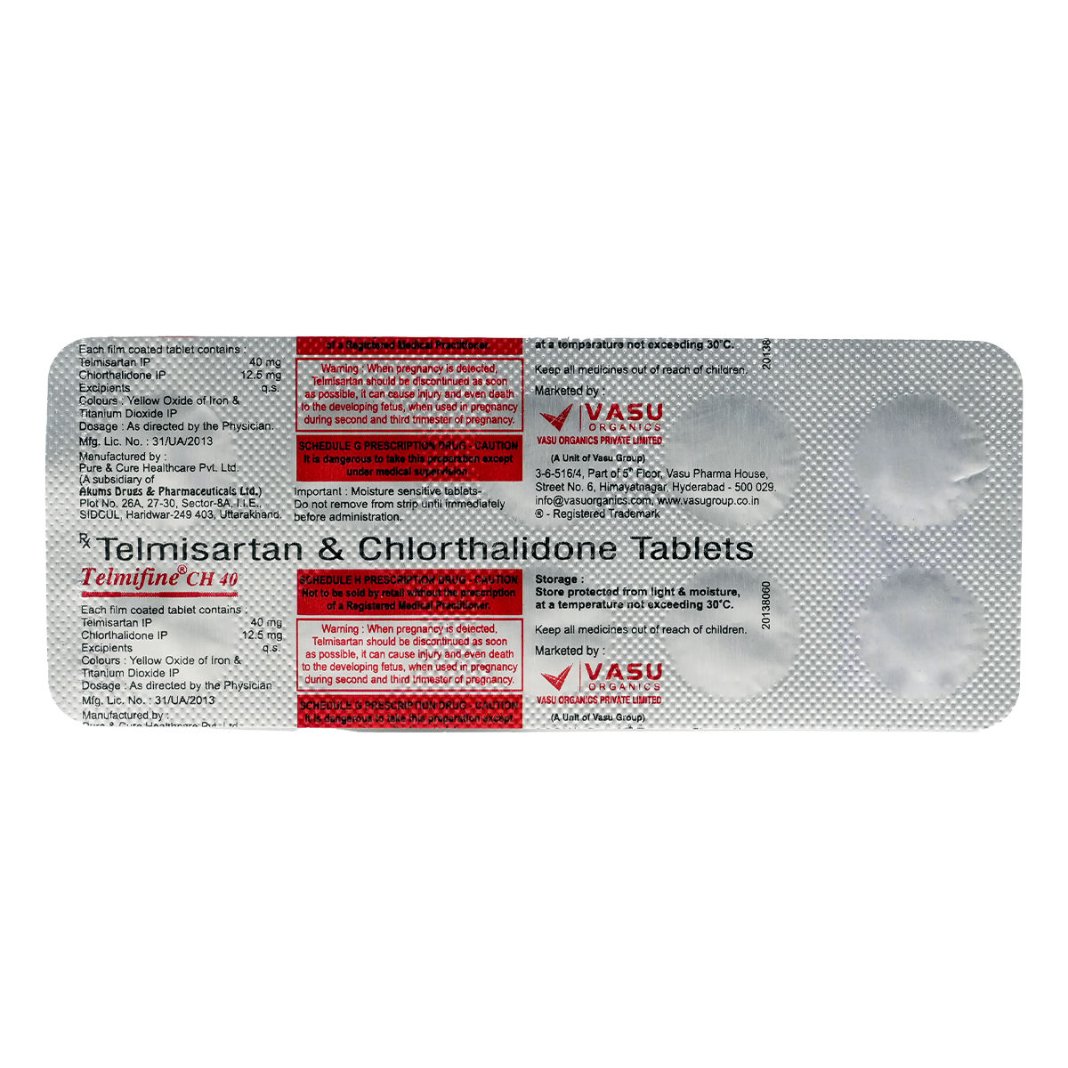 Telmifine CH Tablet 10's Price, Uses, Side Effects, Composition ...
