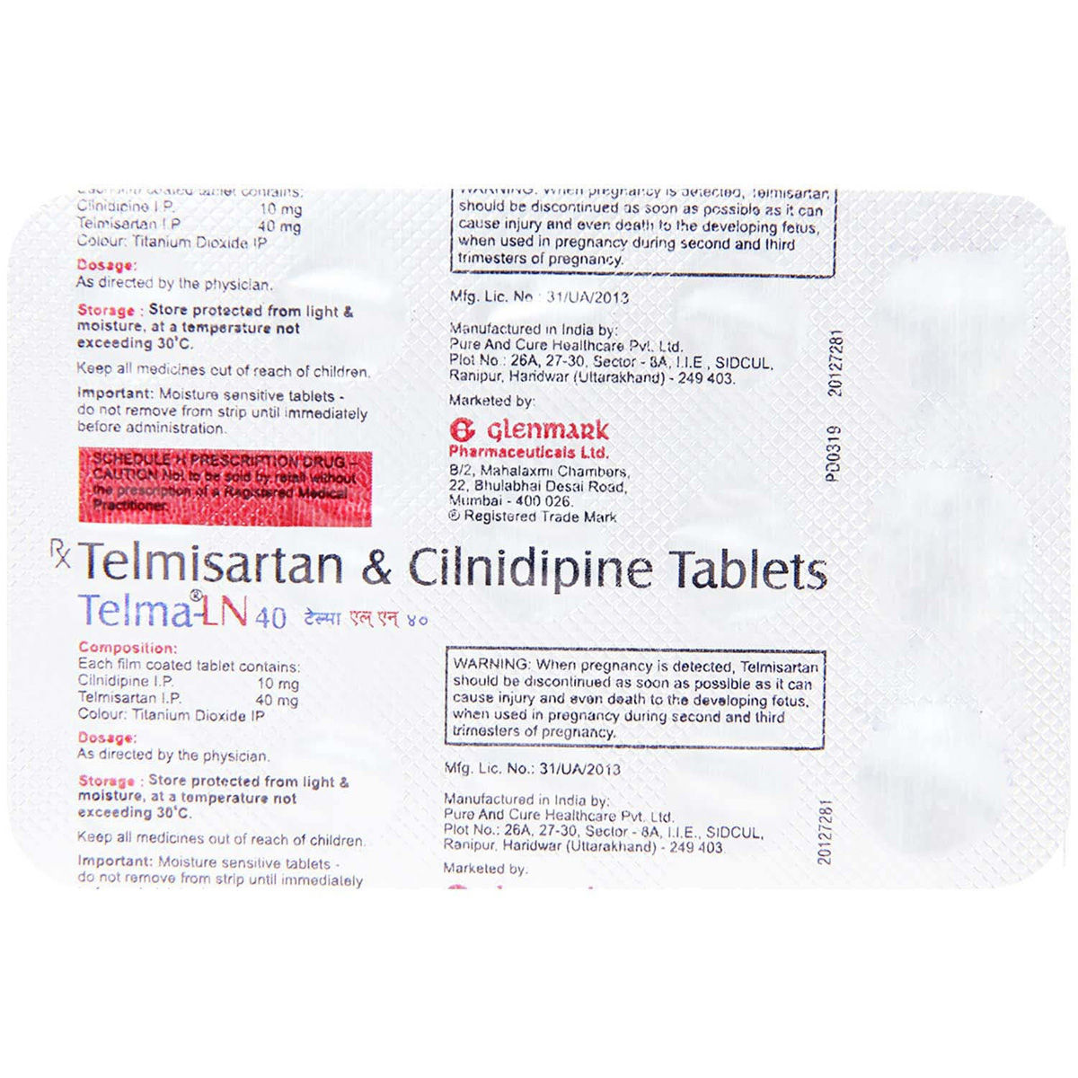 Telma-LN 40 Tablet 15's Price, Uses, Side Effects, Composition - Apollo ...