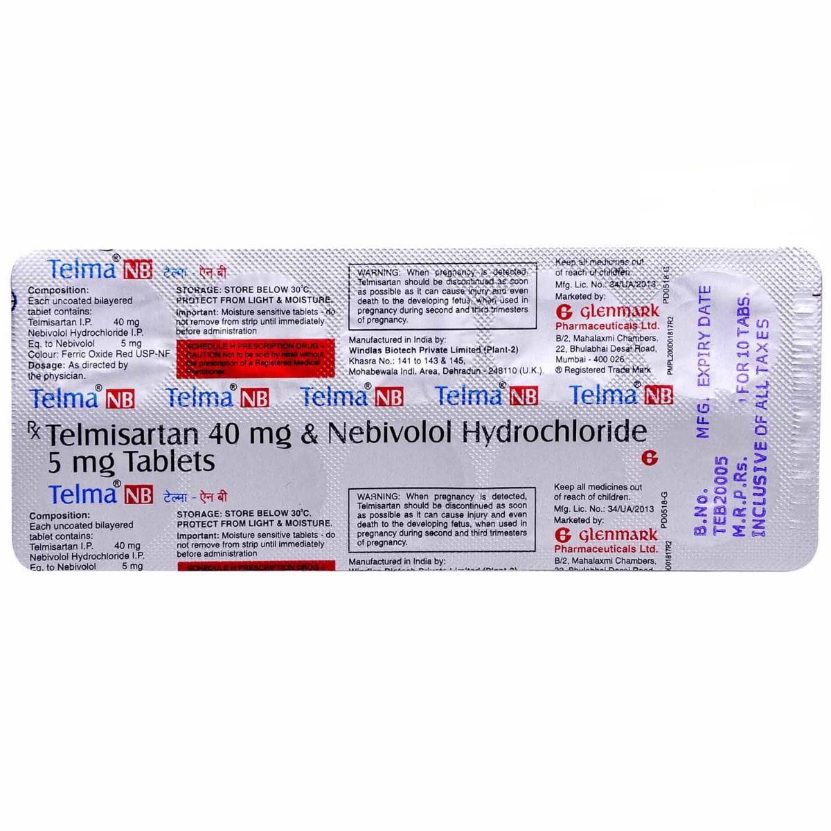 Telma NB Tablet 10's Price, Uses, Side Effects, Composition - Apollo ...
