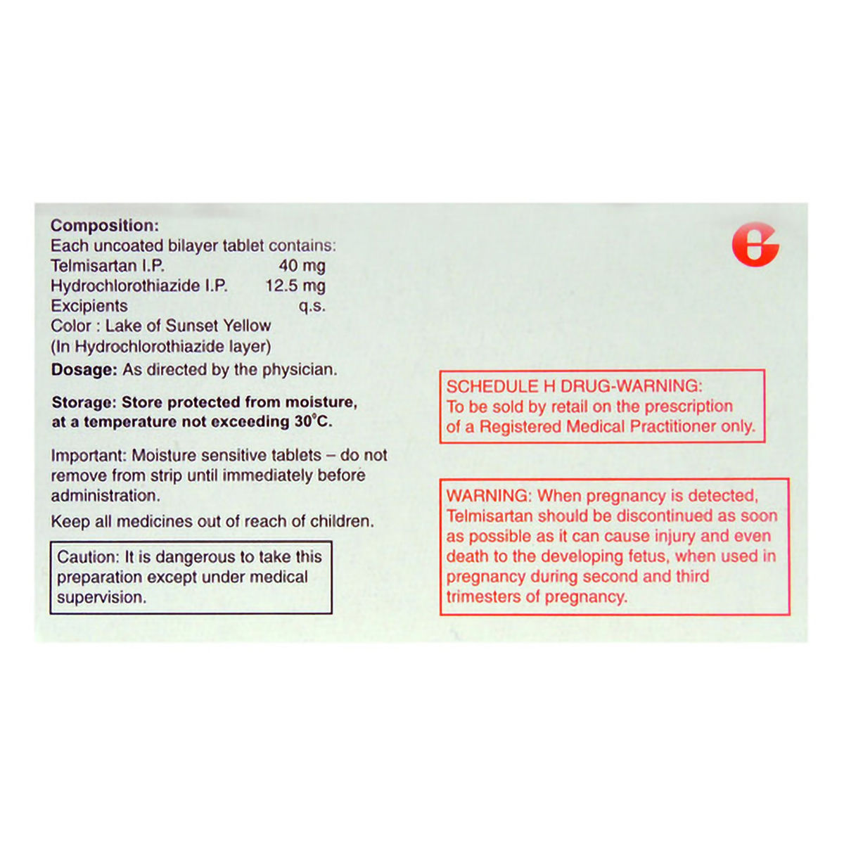 Telma H Tablet | Uses, Side Effects, Price | Apollo Pharmacy