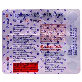 Telma 40 Tablet | Uses, Side Effects, Price | Apollo Pharmacy