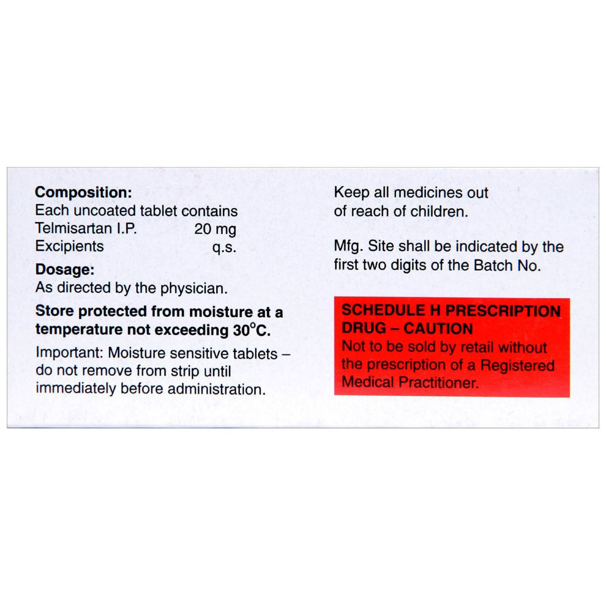 Telma 20 Tablet 15's Price, Uses, Side Effects, Composition - Apollo ...