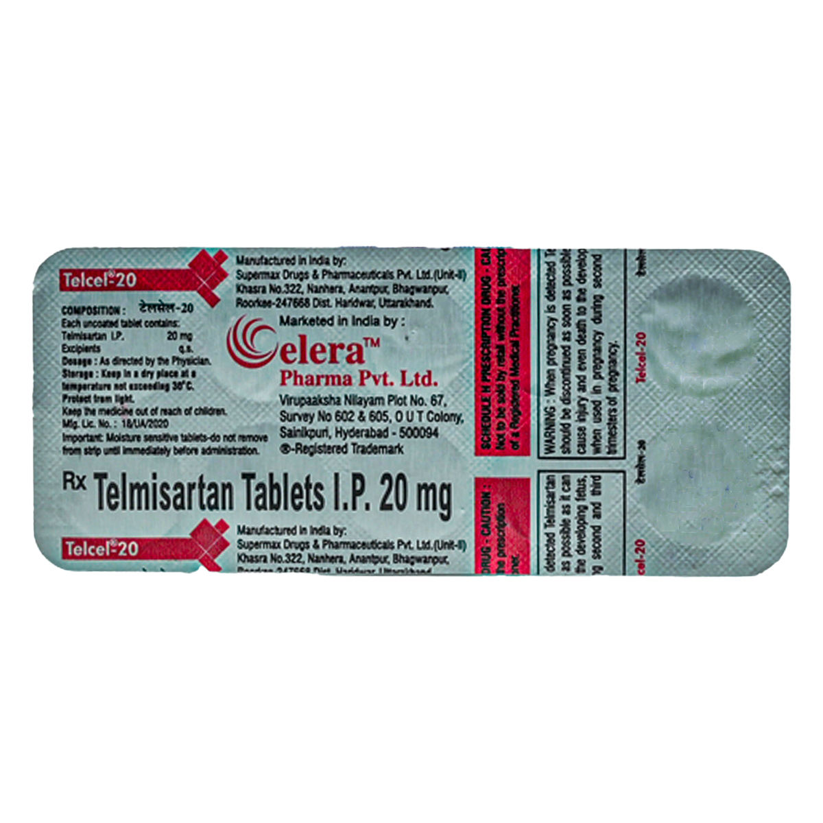 Telcel-20mg Tablet | Uses, Side Effects, Price | Apollo Pharmacy
