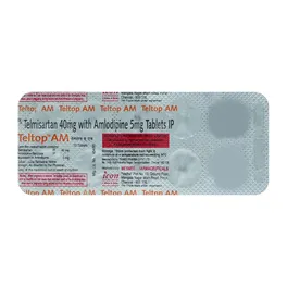 Teltop AM 40 mg/5 mg Tablet | Uses, Side Effects, Price | Apollo Pharmacy