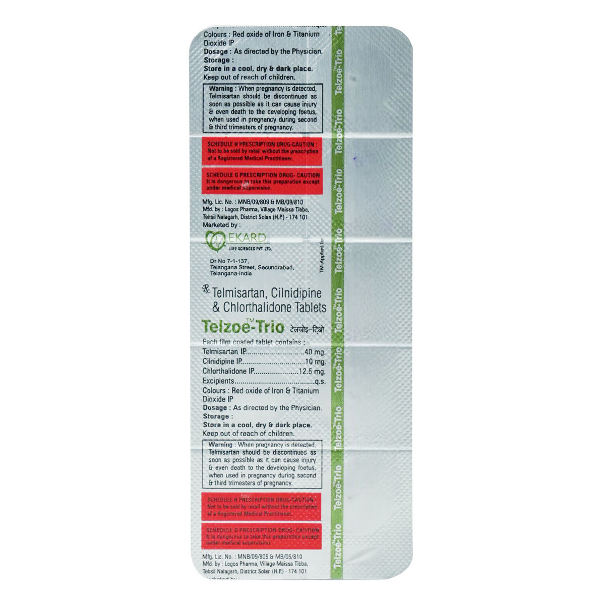 Telzoe-Trio 12.5mg Tablet 10's Price, Uses, Side Effects, Composition ...