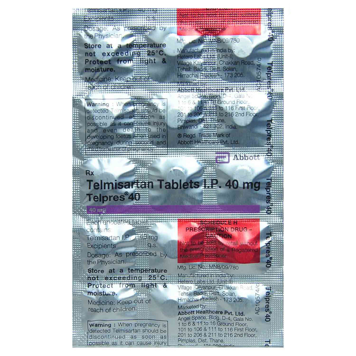 Telpres 40 Tablet | Uses, Side Effects, Price | Apollo Pharmacy