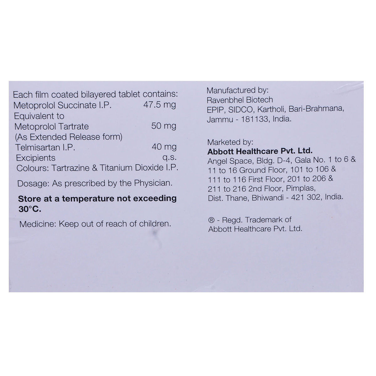 Telpres-MT 50 Tablet 15's Price, Uses, Side Effects, Composition ...