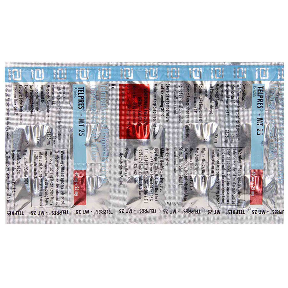 Telpres-MT 25 Tablet | Uses, Side Effects, Price | Apollo Pharmacy
