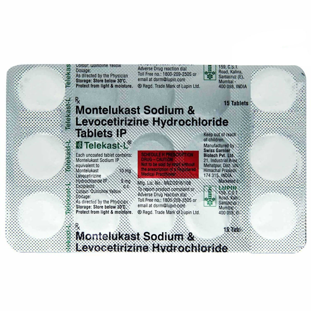 Telekast-L Tablet 15's Price, Uses, Side Effects, Composition - Apollo ...