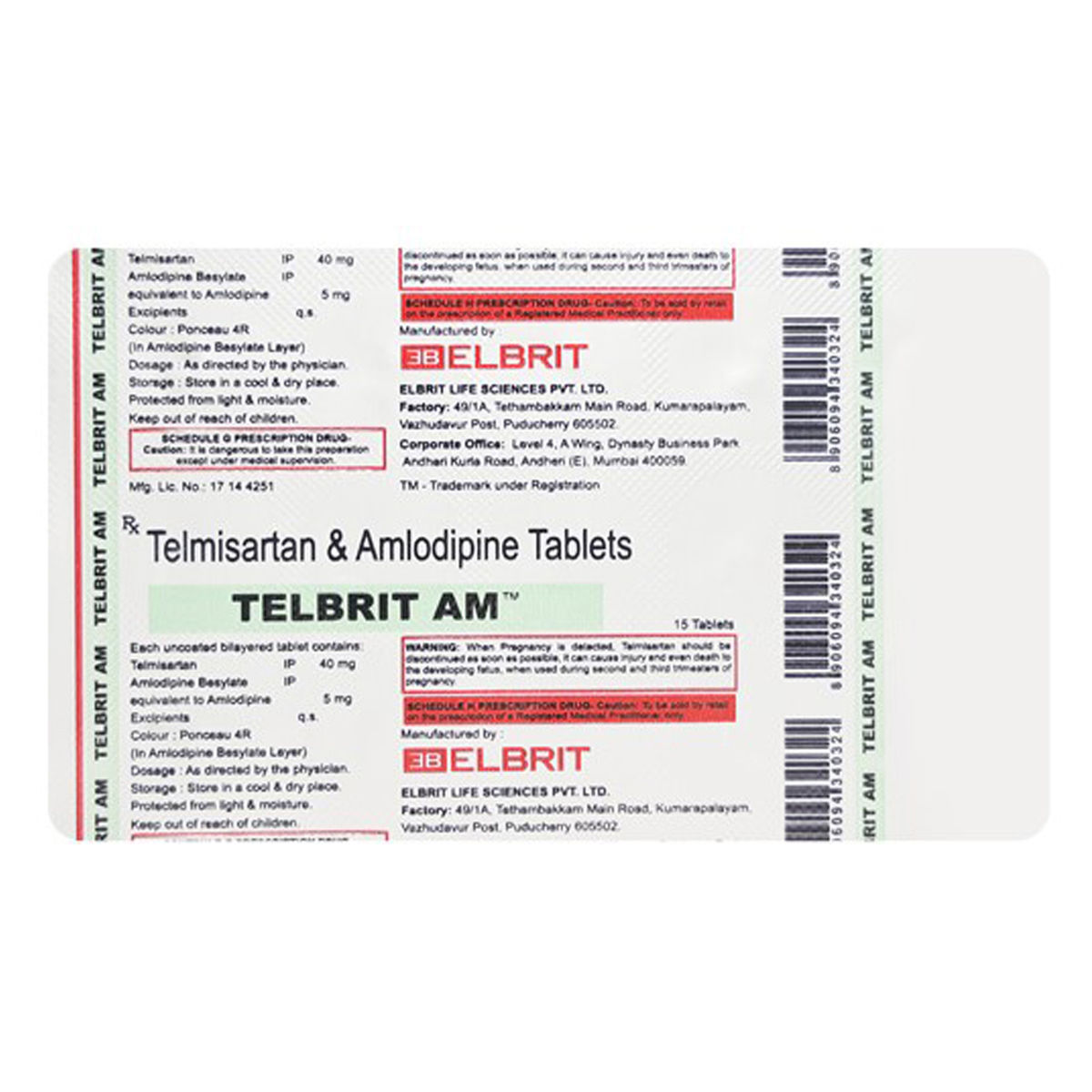 Telbrit AM 40 Tablet | Uses, Side Effects, Price | Apollo Pharmacy