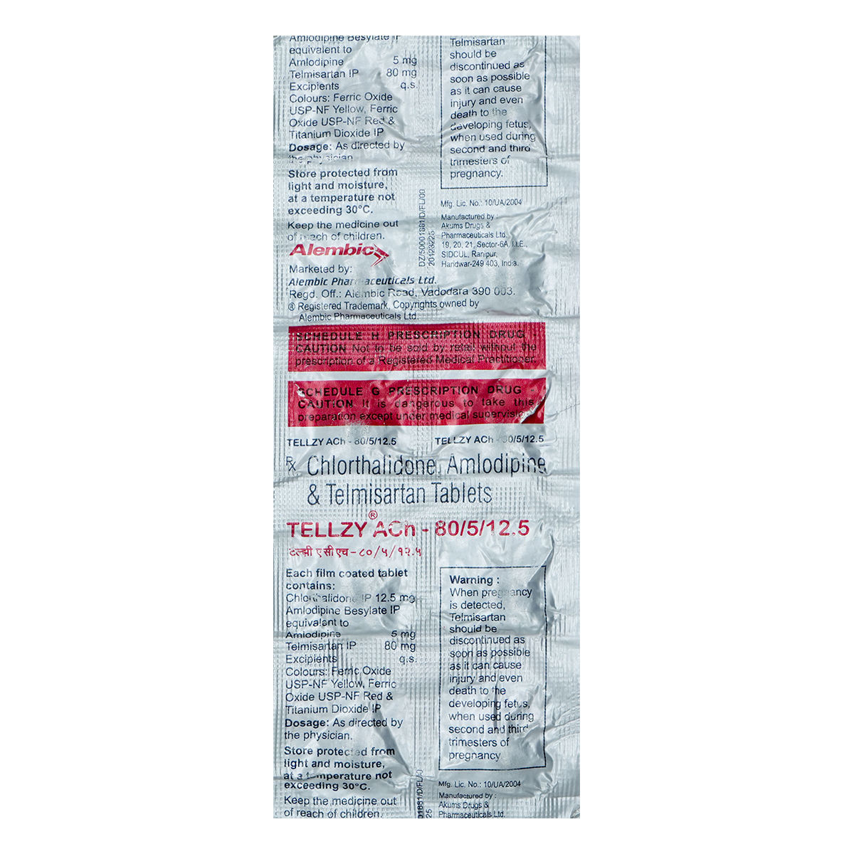 Tellzy Ach -80/5/12.5mg Tablet | Uses, Side Effects, Price | Apollo ...