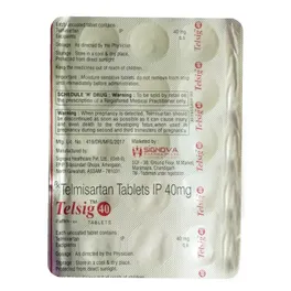 Telsig 40 mg Tablet | Uses, Side Effects, Price | Apollo Pharmacy