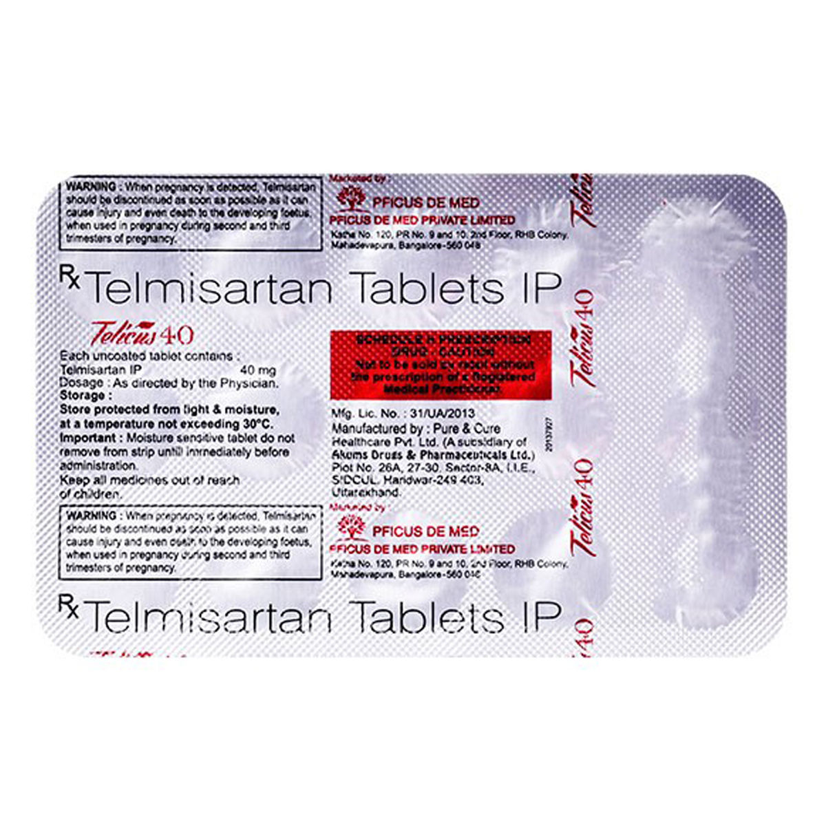 Telicus 40 mg Tablet | Uses, Side Effects, Price | Apollo Pharmacy