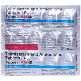 Telpres AM 40 Tablet | Uses, Side Effects, Price | Apollo Pharmacy