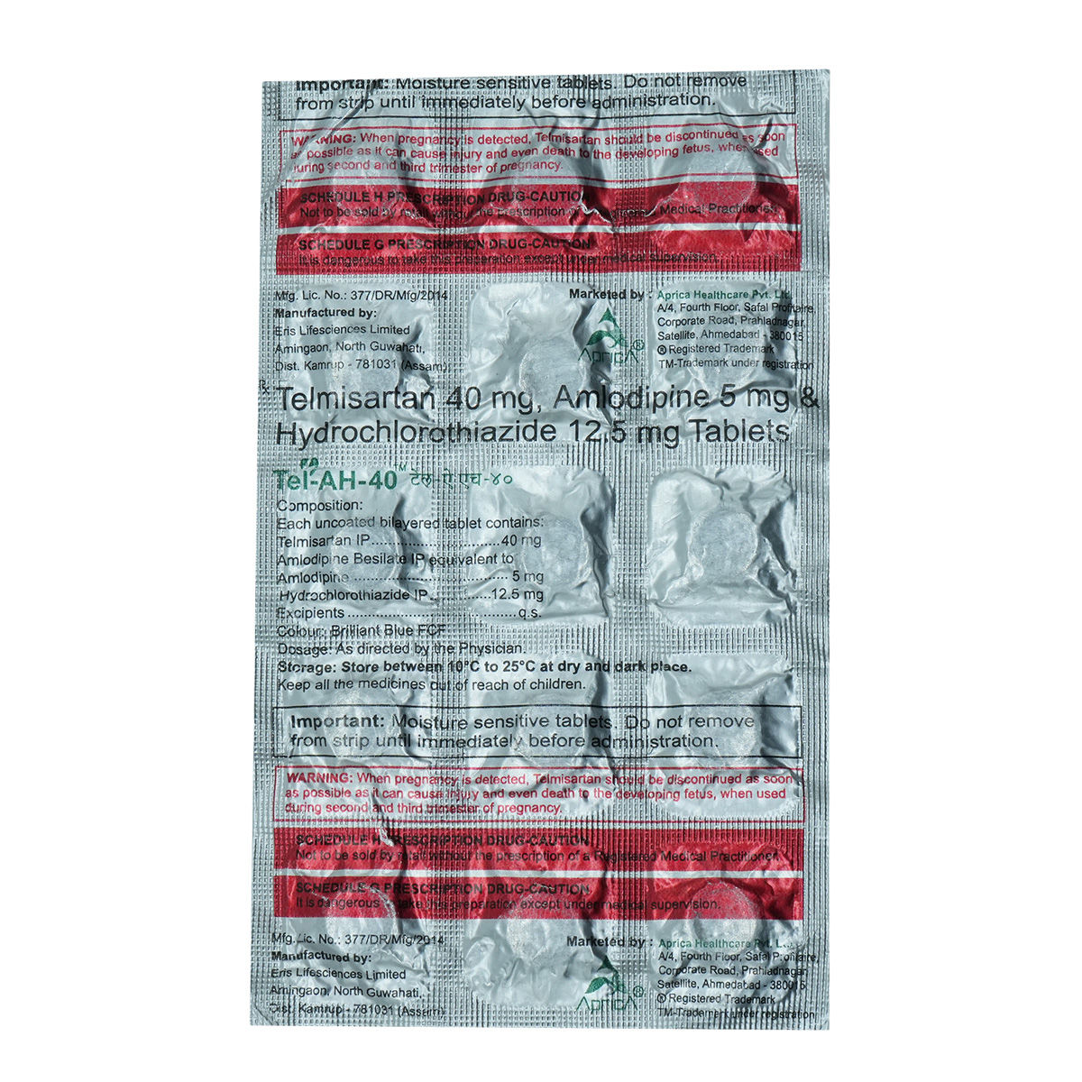 Tel-AH 40 Tablet | Uses, Side Effects, Price | Apollo Pharmacy