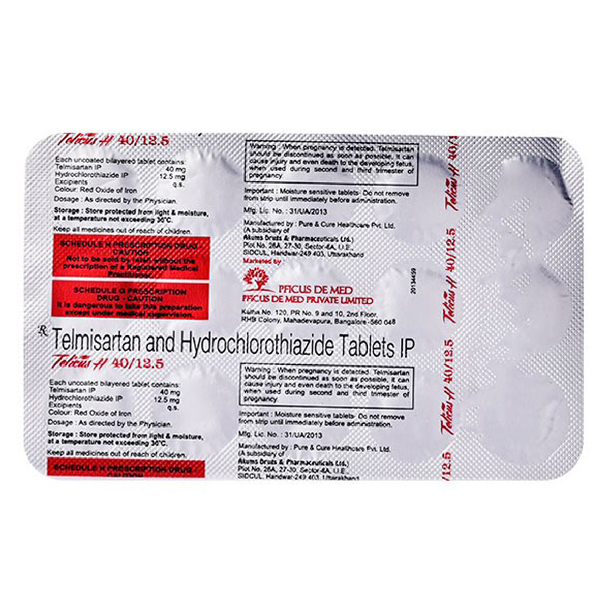 Telicus H Tablet | Uses, Side Effects, Price | Apollo Pharmacy