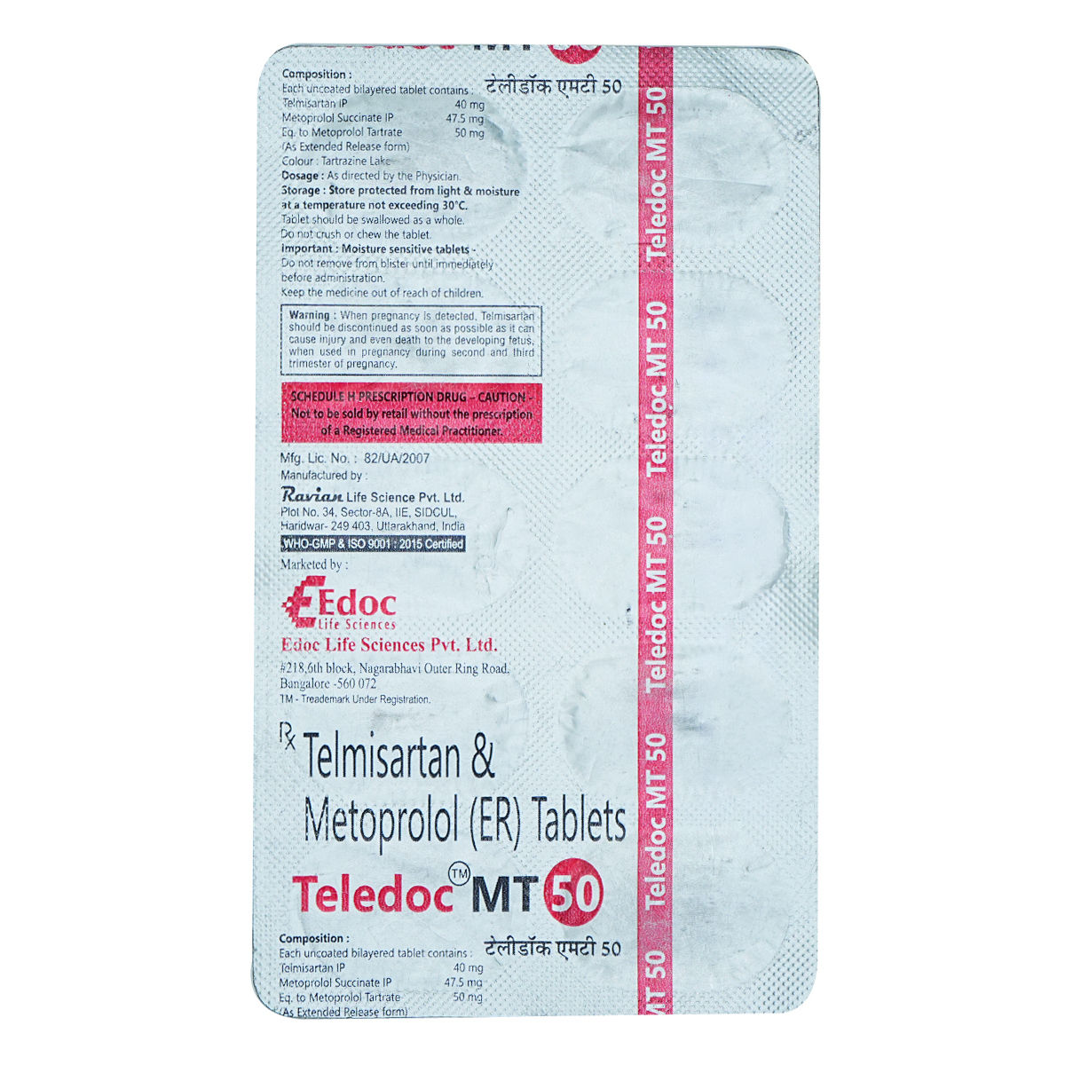 Teledoc MT 50 Tablet | Uses, Side Effects, Price | Apollo Pharmacy