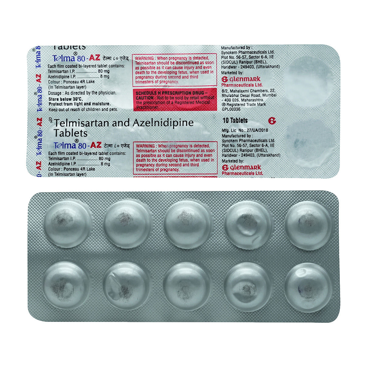 Telma 80-AZ Tablet 10's Price, Uses, Side Effects, Composition - Apollo ...