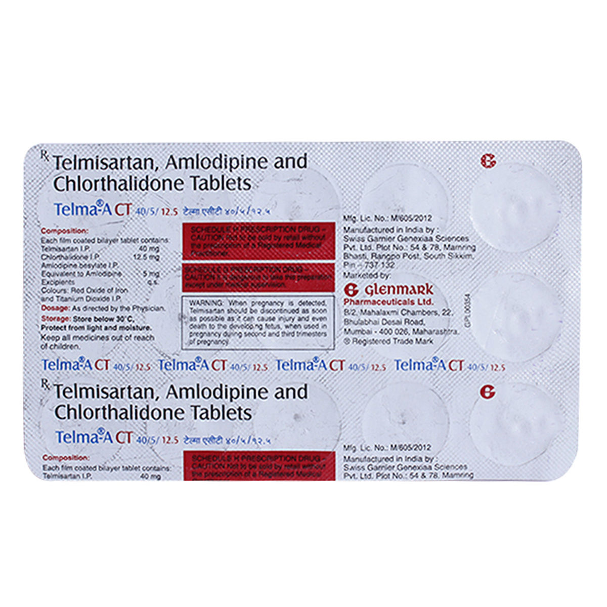 Telma-ACT 40/5/12.5 Tablet 15's Price, Uses, Side Effects, Composition ...