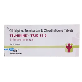 TELMIKIND-TRIO 12.5 TABLETS | Uses, Side Effects, Price | Apollo Pharmacy