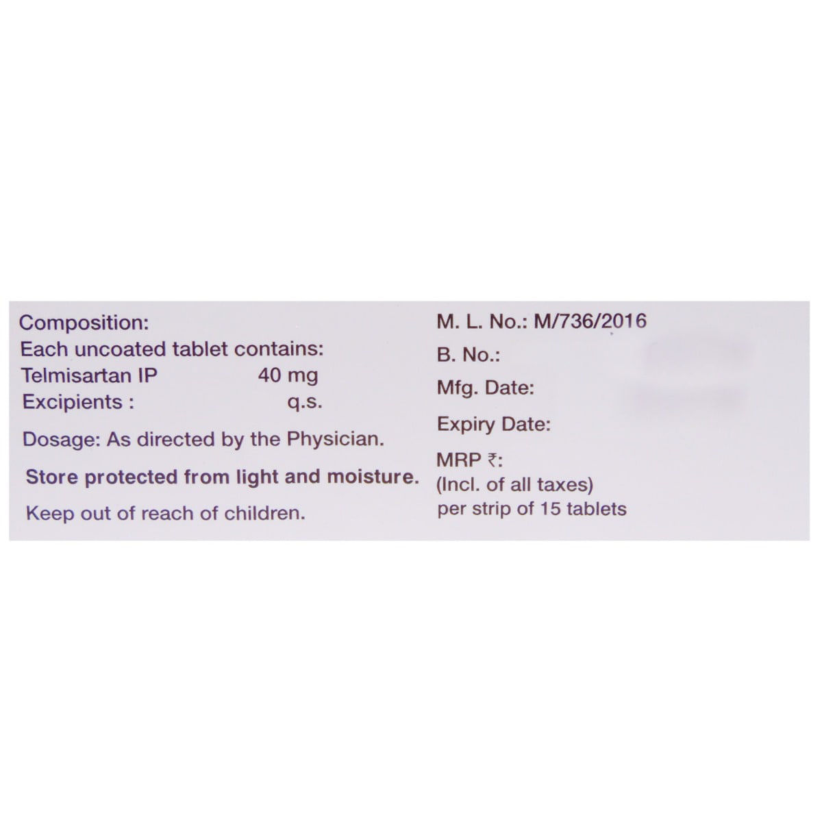 Telvas 40 Tablet 15's Price, Uses, Side Effects, Composition - Apollo ...