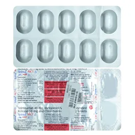 Telma MCT 50/12.5 Tablet | Uses, Side Effects, Price | Apollo Pharmacy