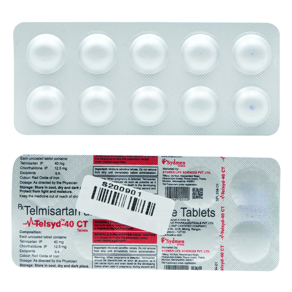 Telsyd-40 CT Tablet | Uses, Side Effects, Price | Apollo Pharmacy